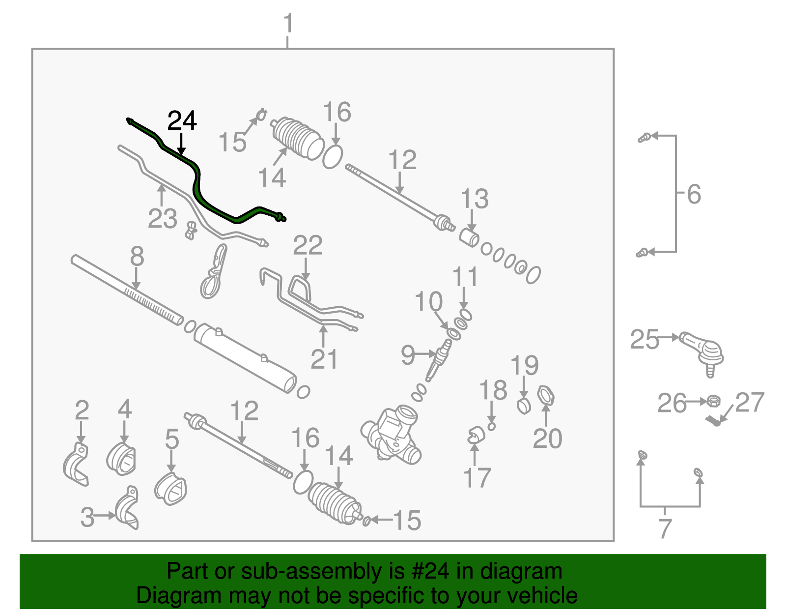 0K30B-32450 - Return Line 2001-2003 Kia Rio | Kia.Parts Store