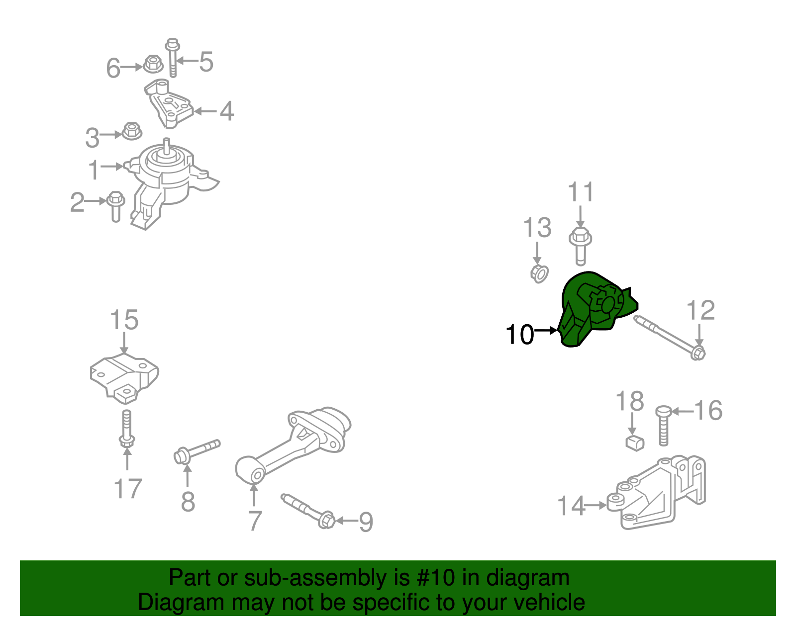 Hyundai - 21830-2W100 - Trans Mount - 2013-2018 Hyundai Santa Fe Sport ...