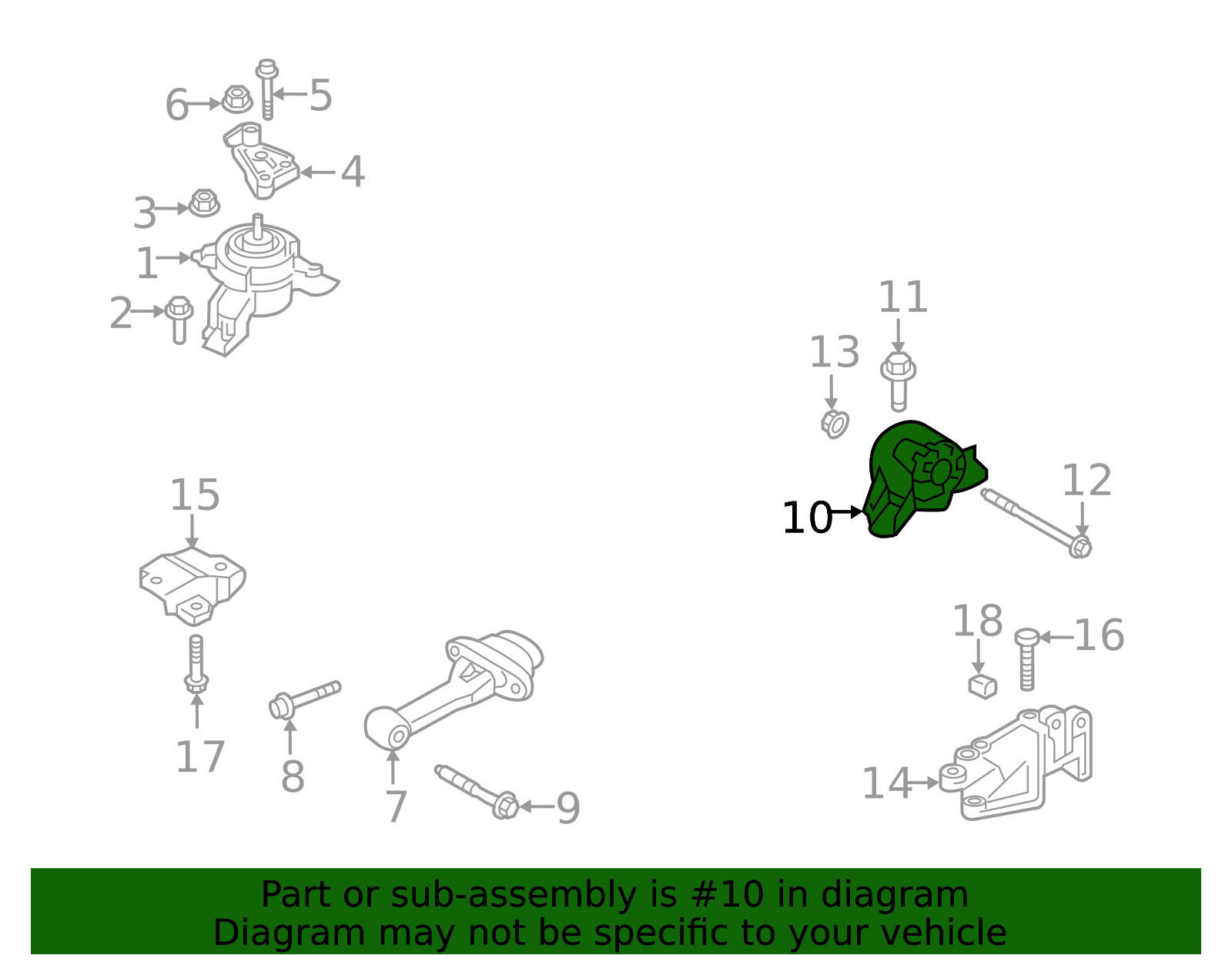 2013-2018 Hyundai Santa Fe Sport Trans Mount 21830-2W000 | MotorMotor