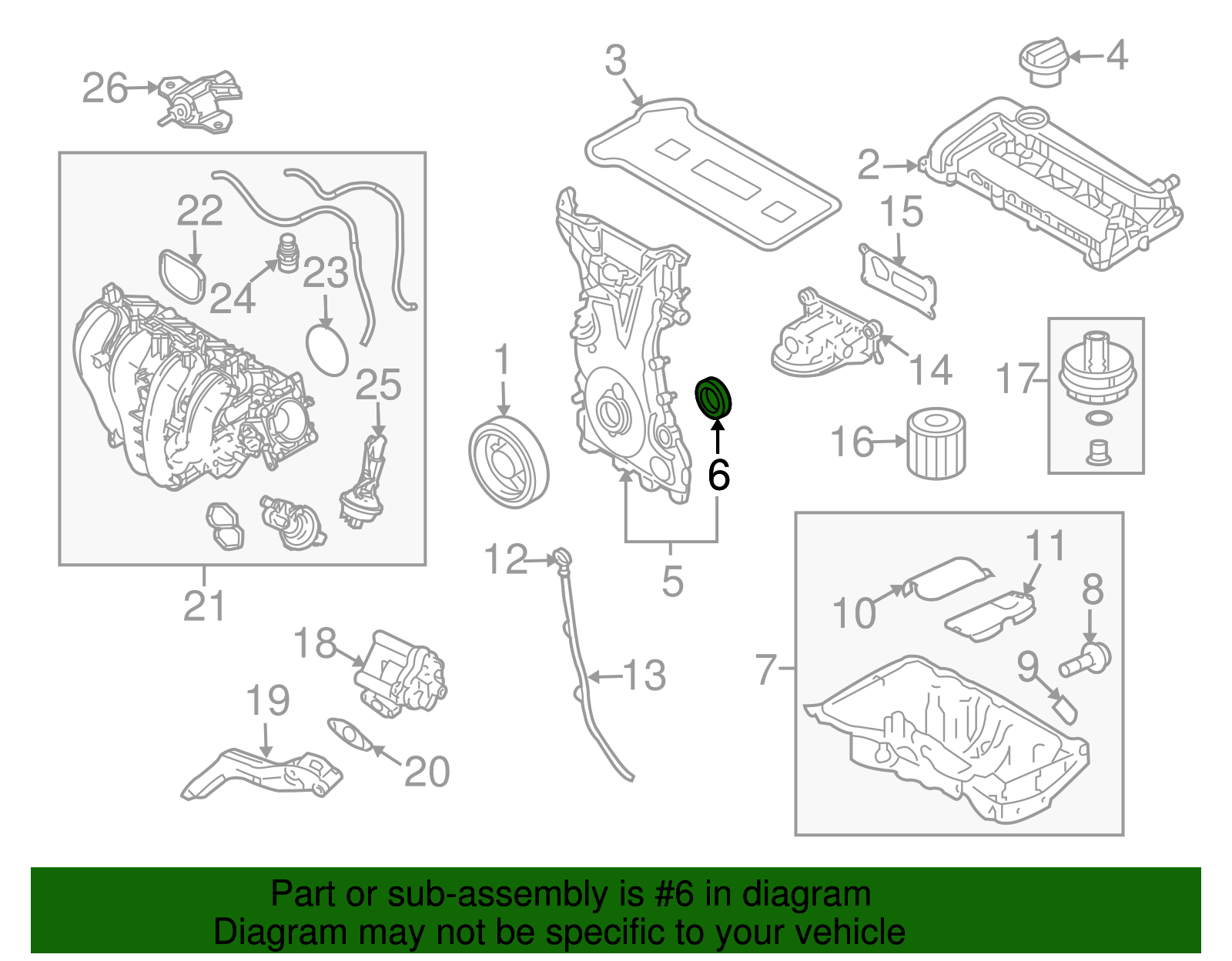 CM5Z-6700-E - Timing Cover Front Seal 2001-2025 Ford | Ford Parts Direct