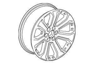 Genuine OEM 22 Wheel, 6-Split Spoke, Chrome Part# 84346103 Fits 2017 ...