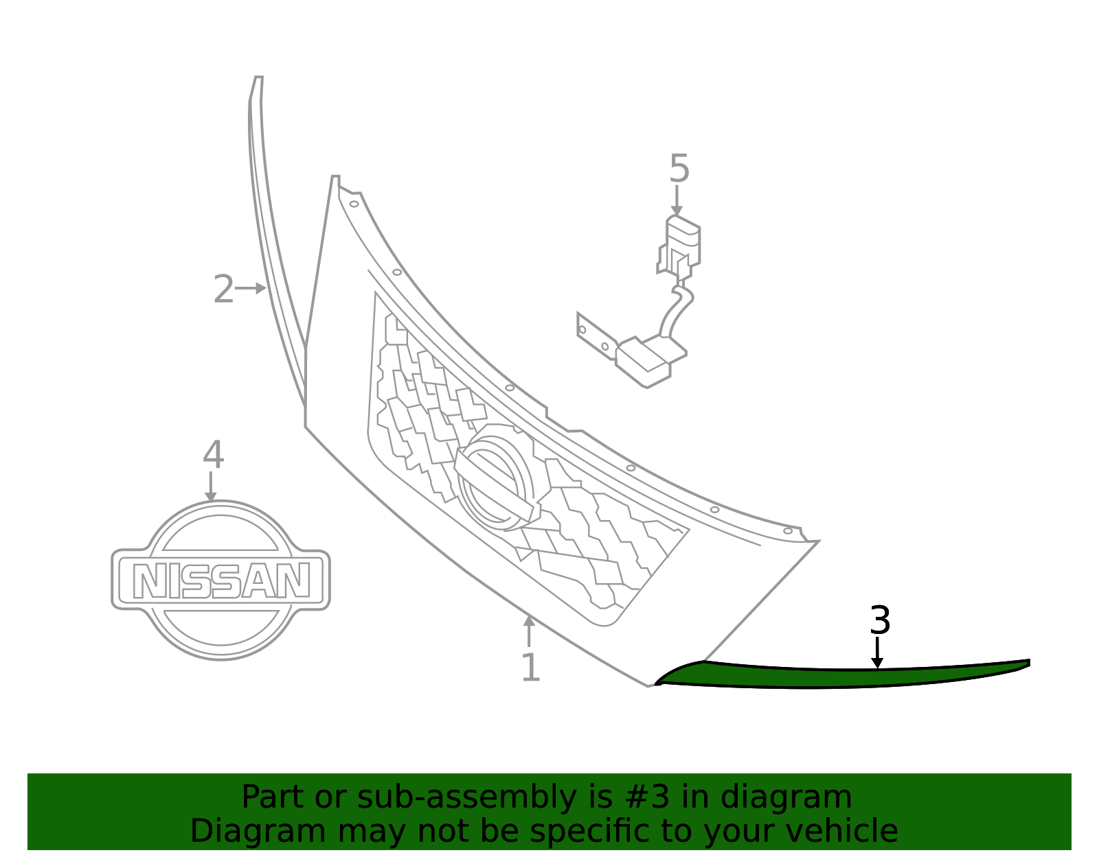 62075-3KA0A - Chrome Strip Official Nissan Parts Store