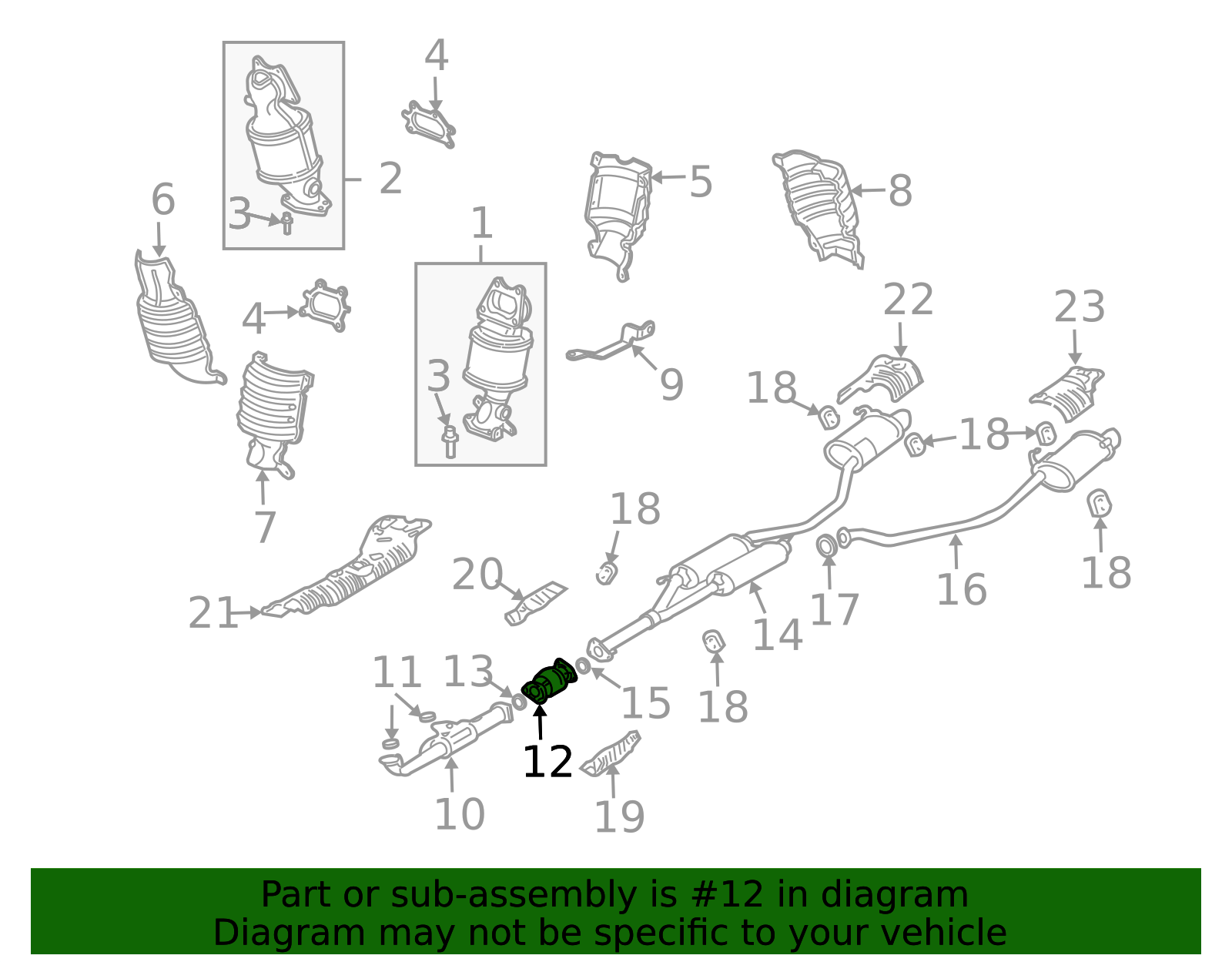 18160-RYE-A00 - Acura Catalytic Converter Performance Auto Parts