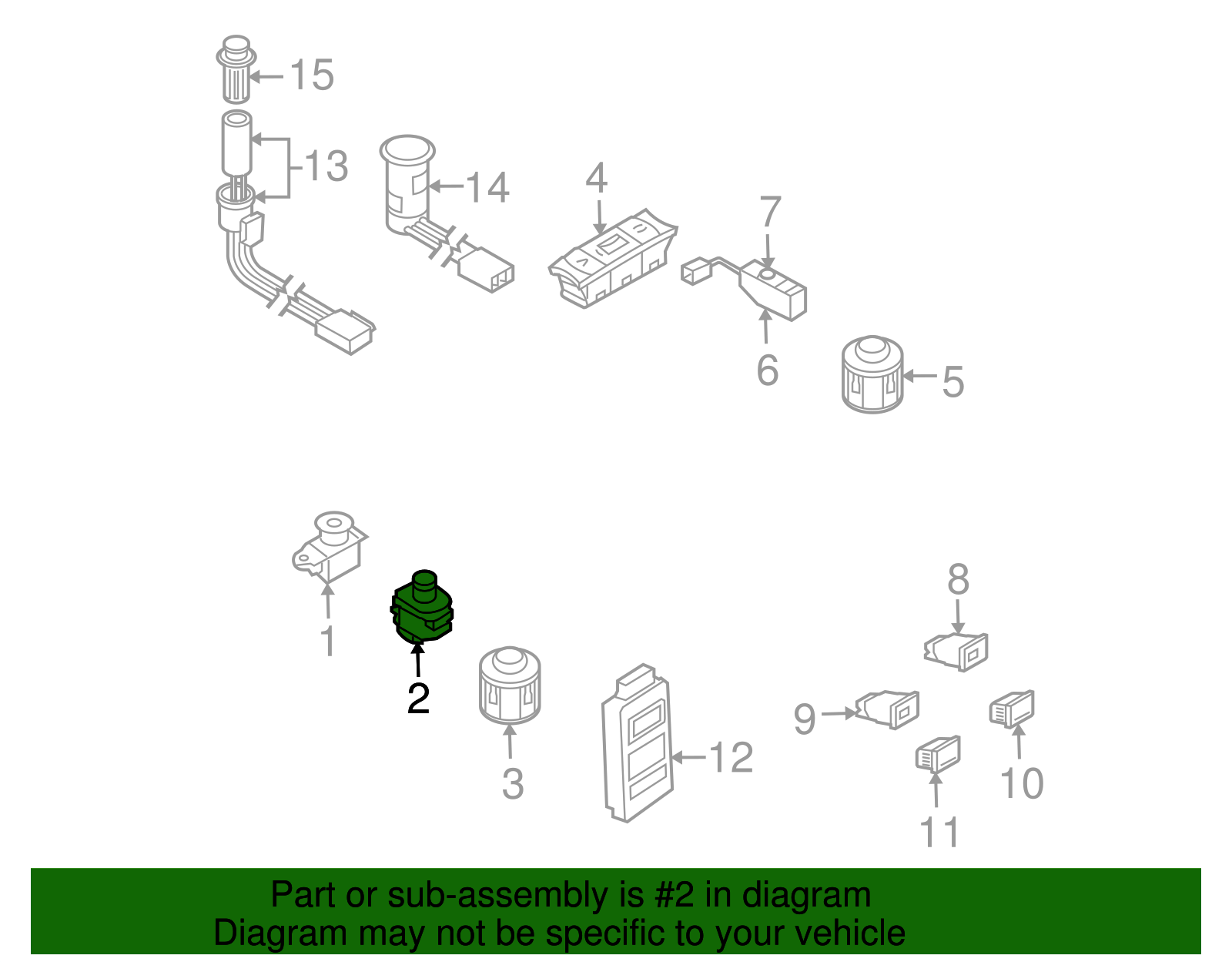 2004-2008 Volkswagen Touareg Mirror Switch 7L6-959-565-J-3X1 | OEM ...