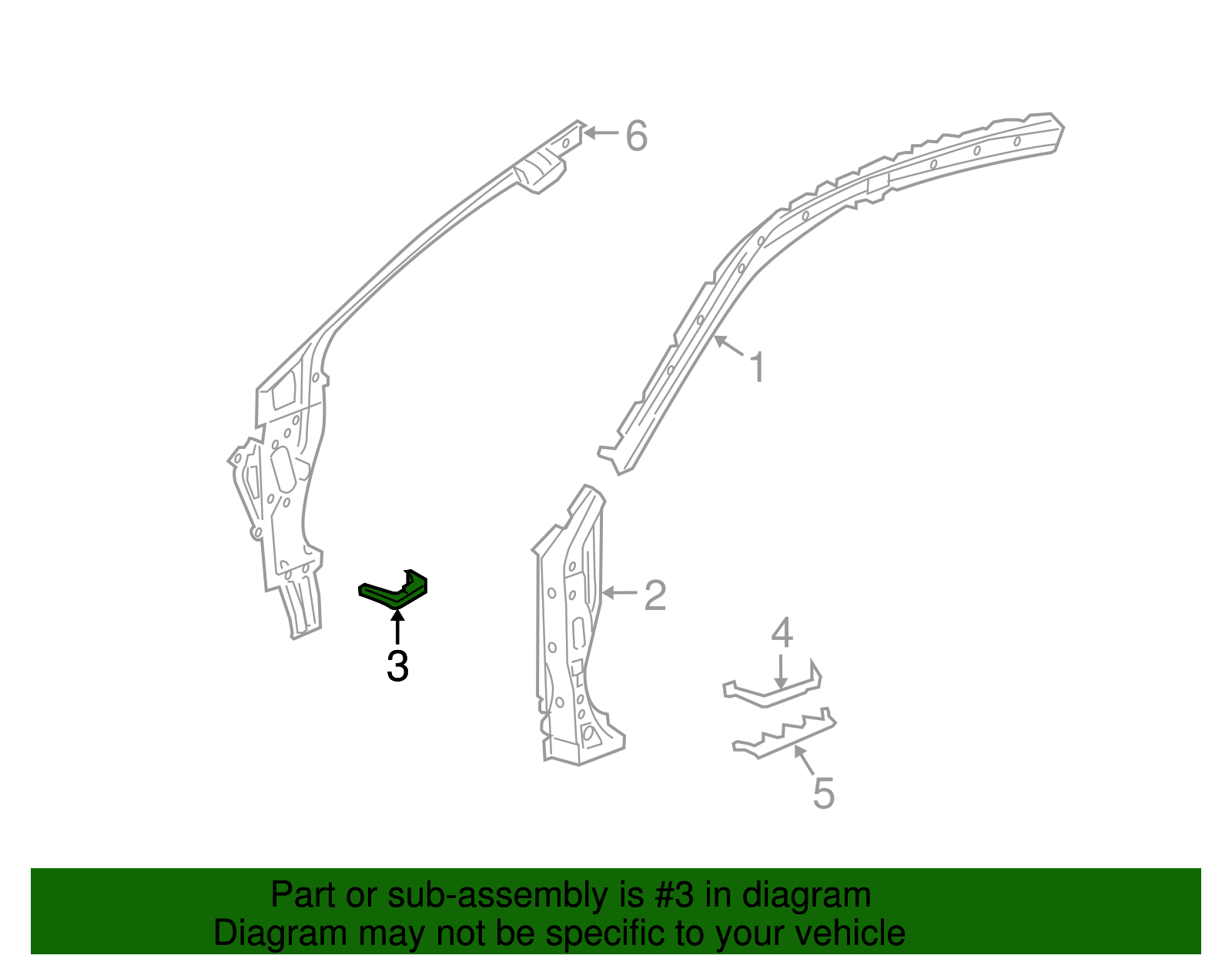 63141-T2A-A01 - 2016-2017 Honda Accord - Separator R Front Pillar ...
