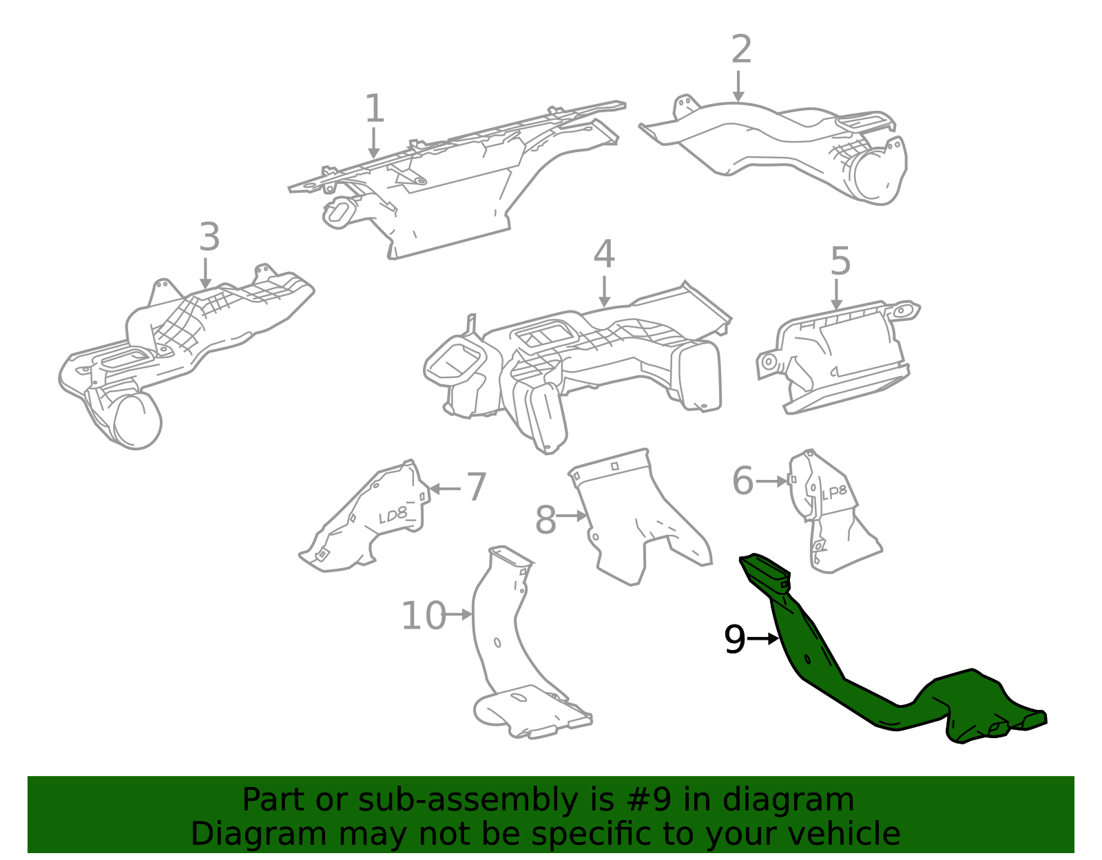 2013-2018 Toyota RAV4 Floor Duct 87212-0R040 | Toyota Parts Center