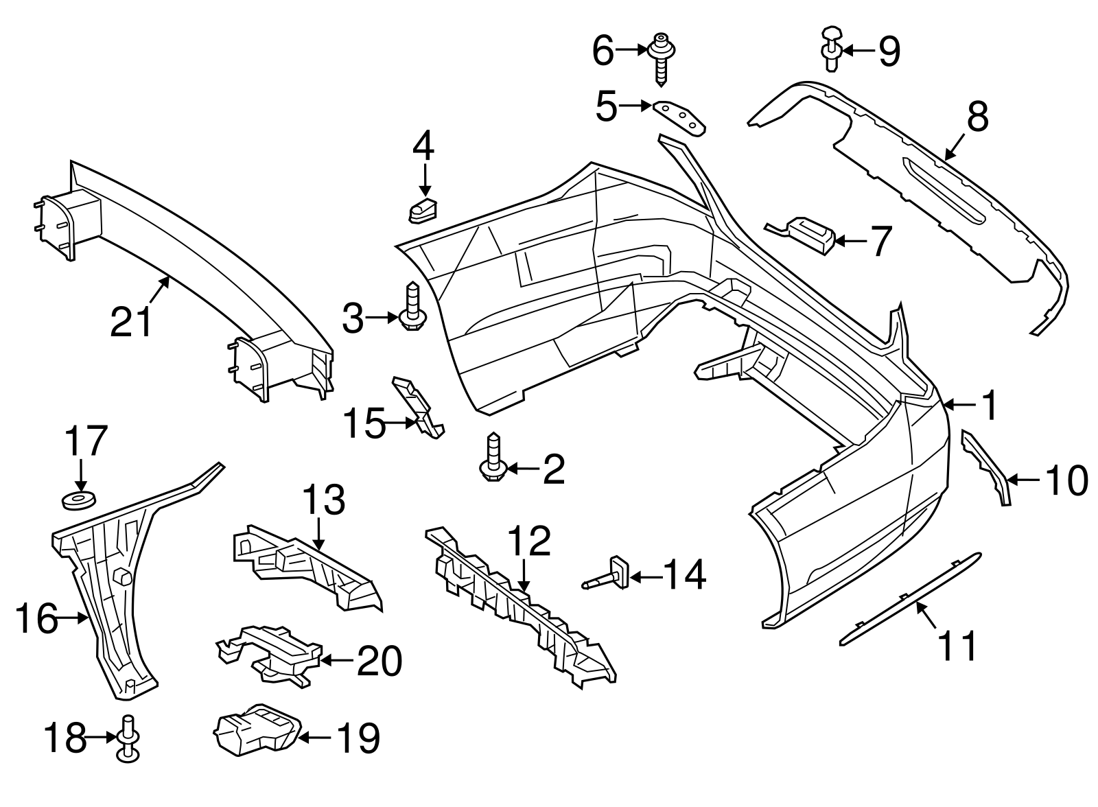 Exchange Trim, Bumper 222-885-02-25-9999 | MB OEM Parts