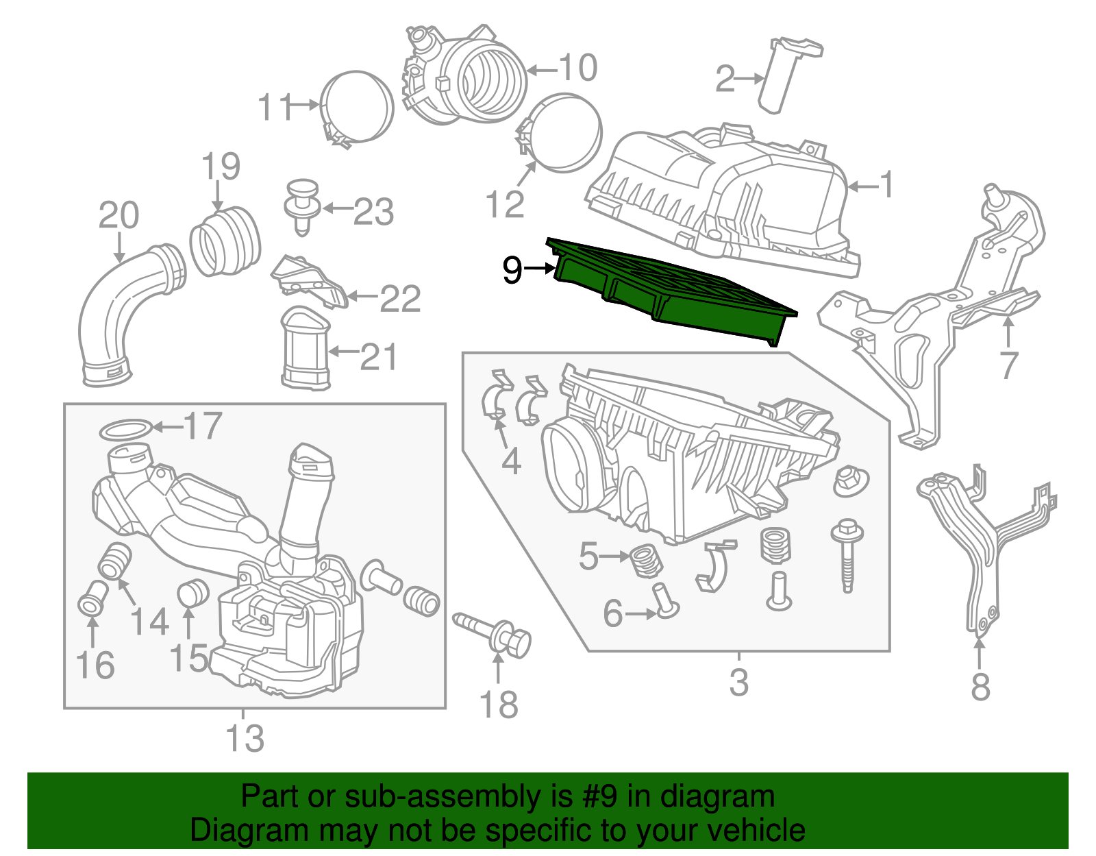 17220-R1A-A01 - Filter Element 2012-2015 Honda Civic | Toronto Honda Parts
