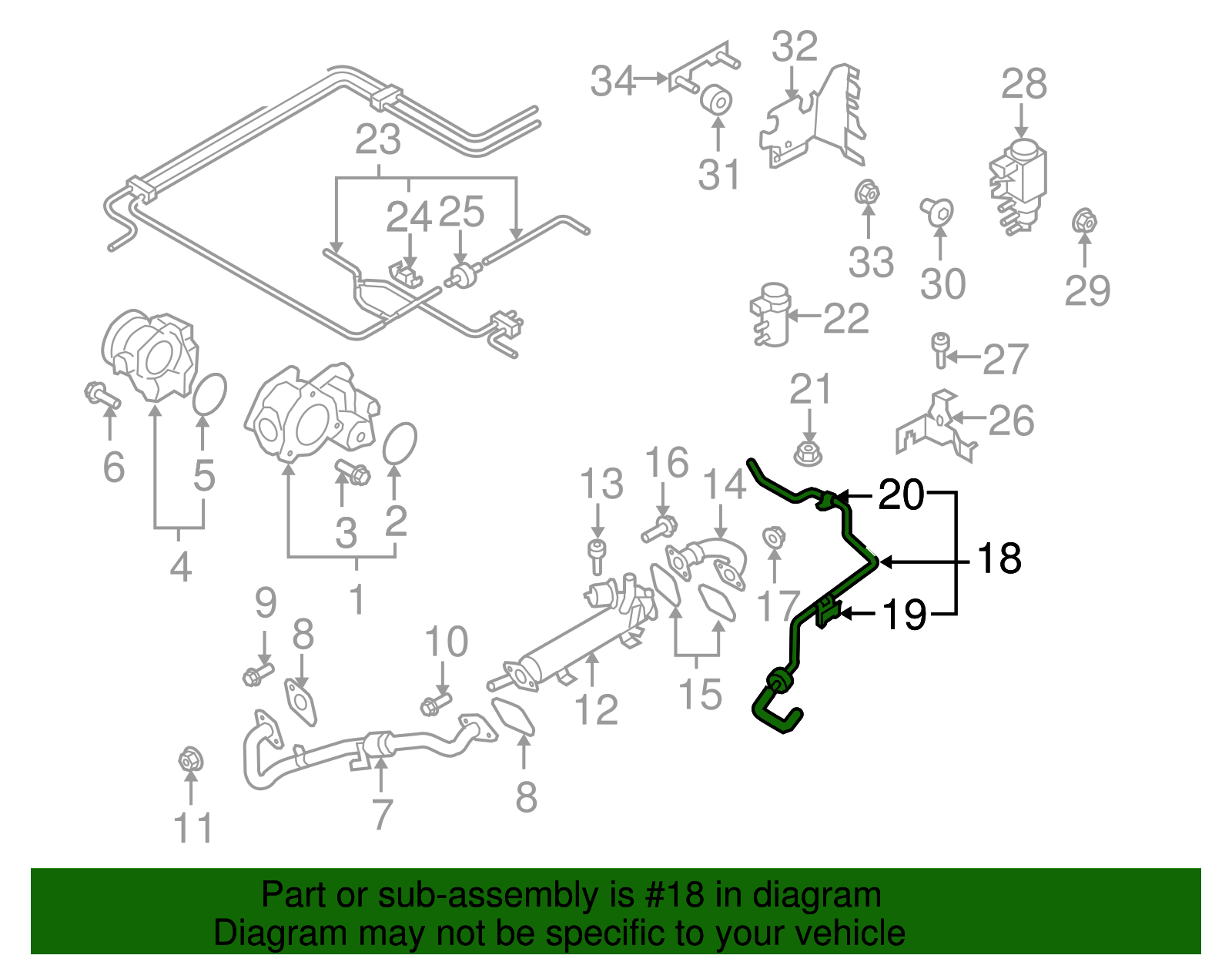 03L-131-605-H - Connector Tube 2009-2010 Volkswagen Jetta | Wolfsburg ...