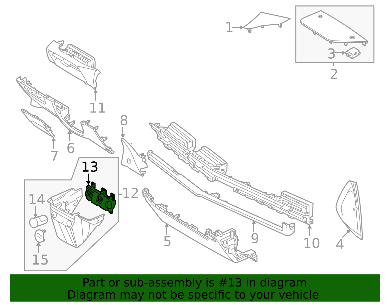 2022-2024 Kia EV6 Lower Extension Housing 96123-CV010 | TascaParts.com