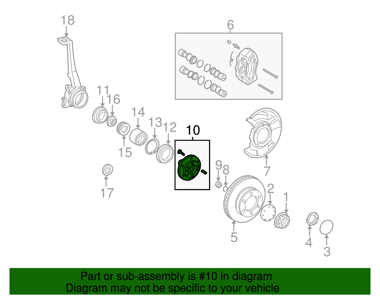 Genuine Toyota Wheel Hub (Left, Right, Front) part# 43502-35160 for ...