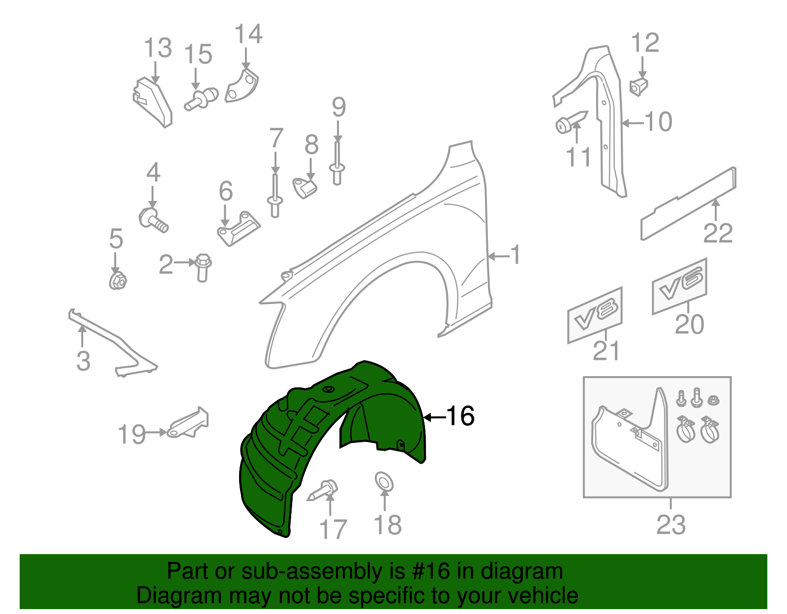 8T0-821-172-M - Audi OEM Front Fender Liner 8T0-821-172-M A5/S5 2008 ...