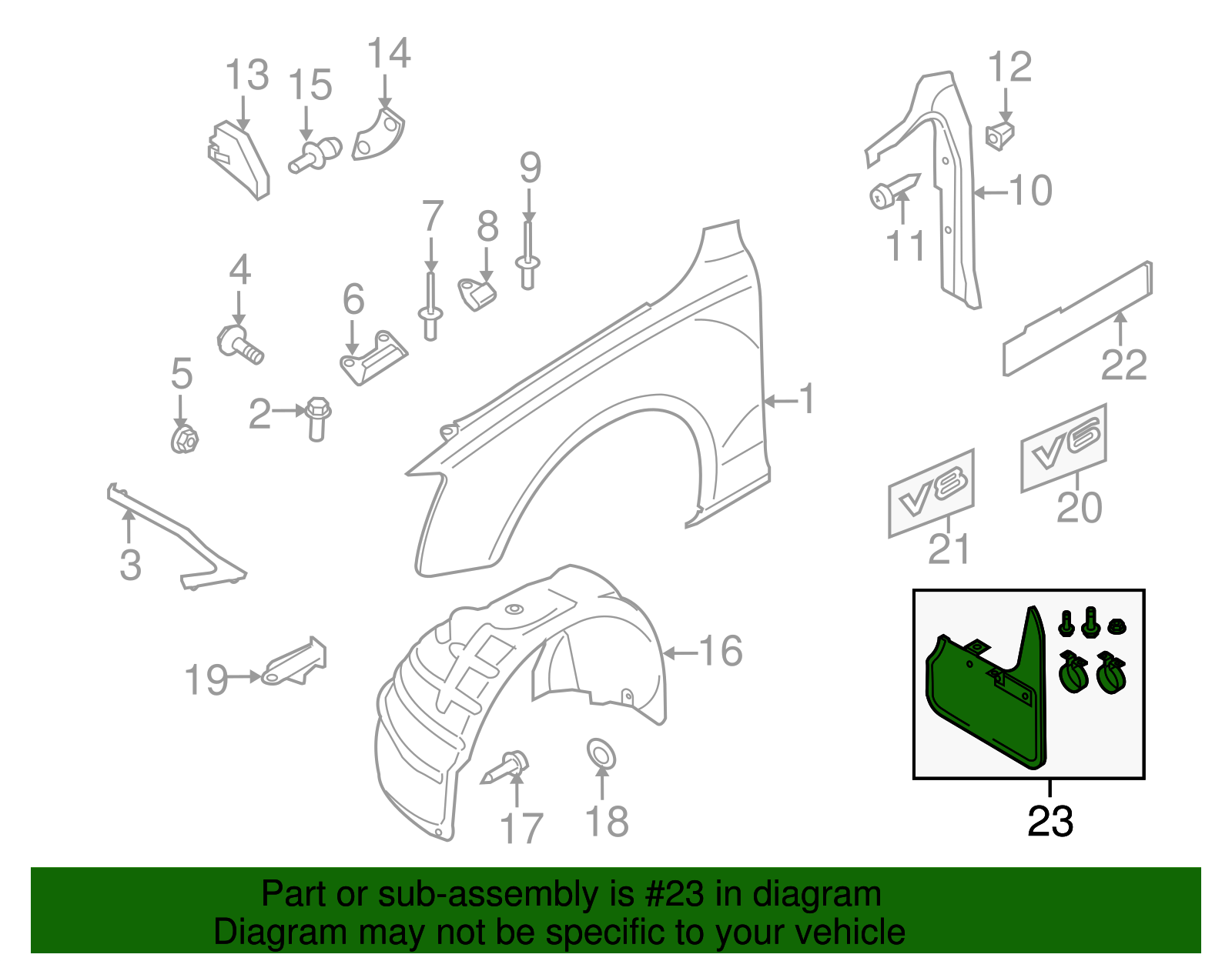 8T0-075-111 - Splash Guard Kit 2008-2017 Audi | Audi OEM Parts Guy