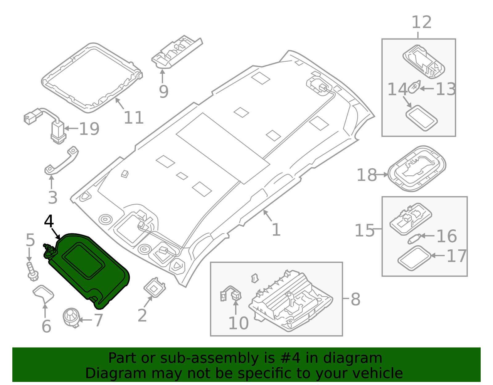 96401-9PB0A - Sun Visor 2013-2020 Nissan Pathfinder | Official Nissan ...