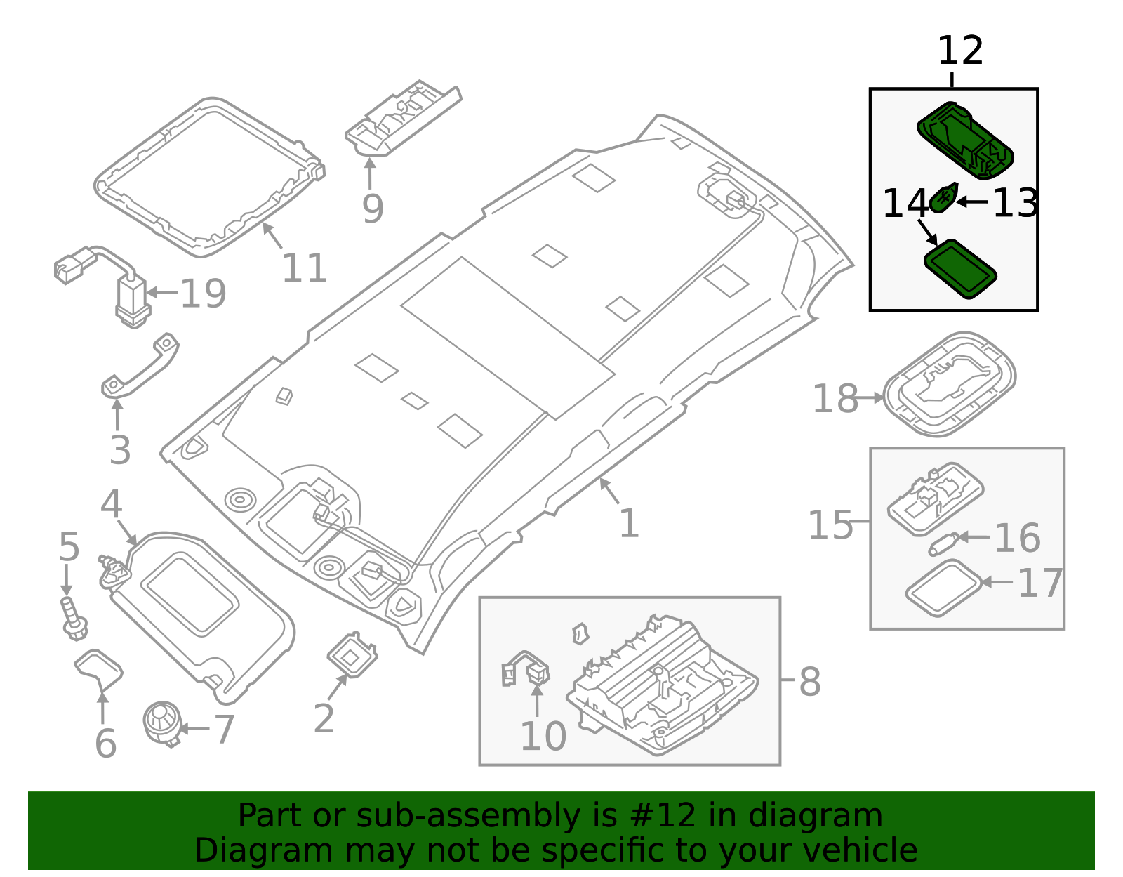 26460-3KA0A - Reading Lmp Assembly 2013 Nissan Pathfinder | Find ...