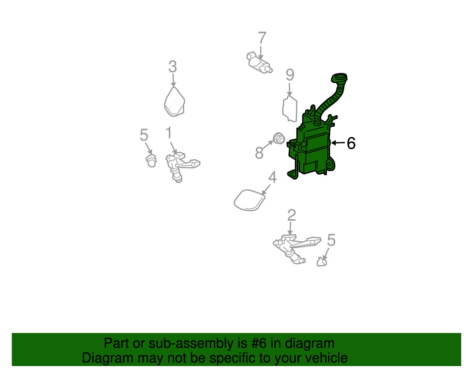 85355-48020 - 2006-2008 Lexus RX400h - Reservoir | My L Parts