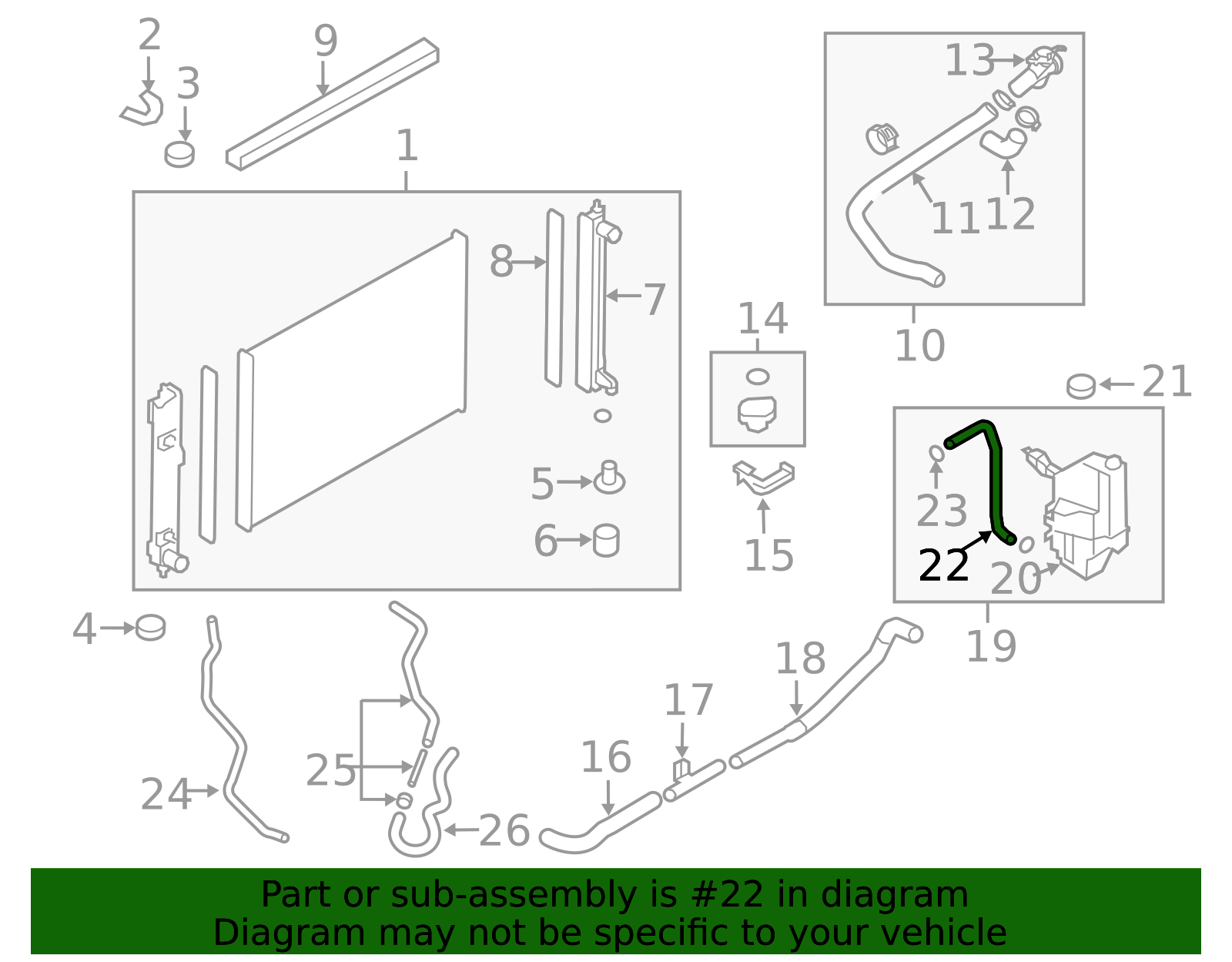 2009-2017 Nissan Engine Coolant Reservoir Hose 21741-JP10A | TascaParts.com