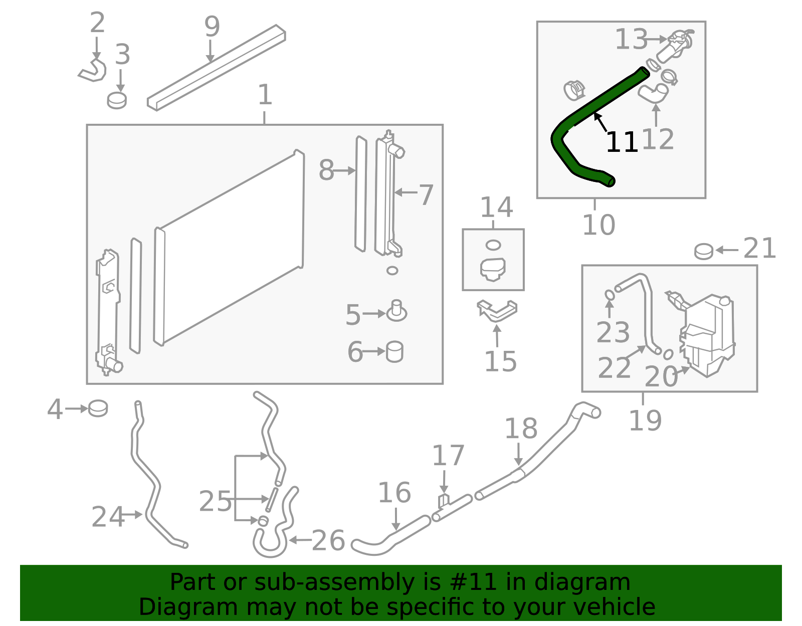 Radiator Coolant Hose 21501-JP00C | My Nissan Part