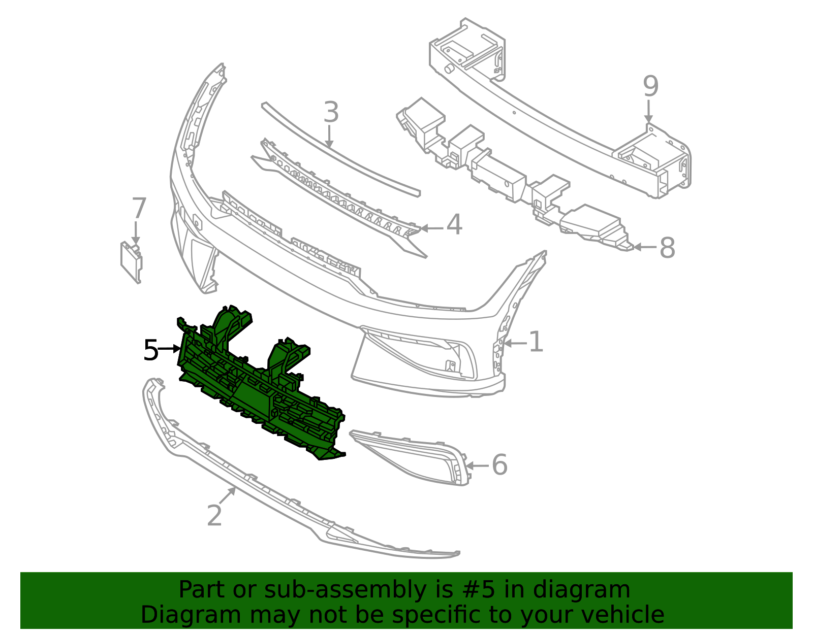 86531-CV200 - Lower Grille 2022-2024 Kia EV6 | Kia.Parts Store