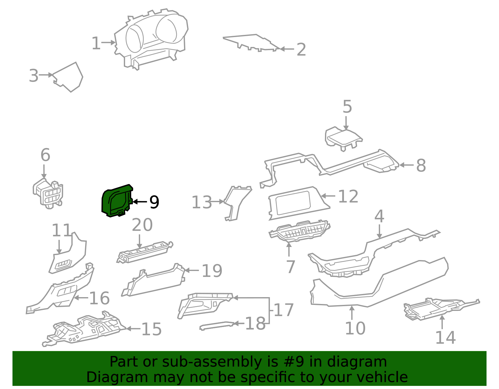 2018-2019 Toyota C-HR Trim Molding 55012-F4010-B0 | MotorMotor