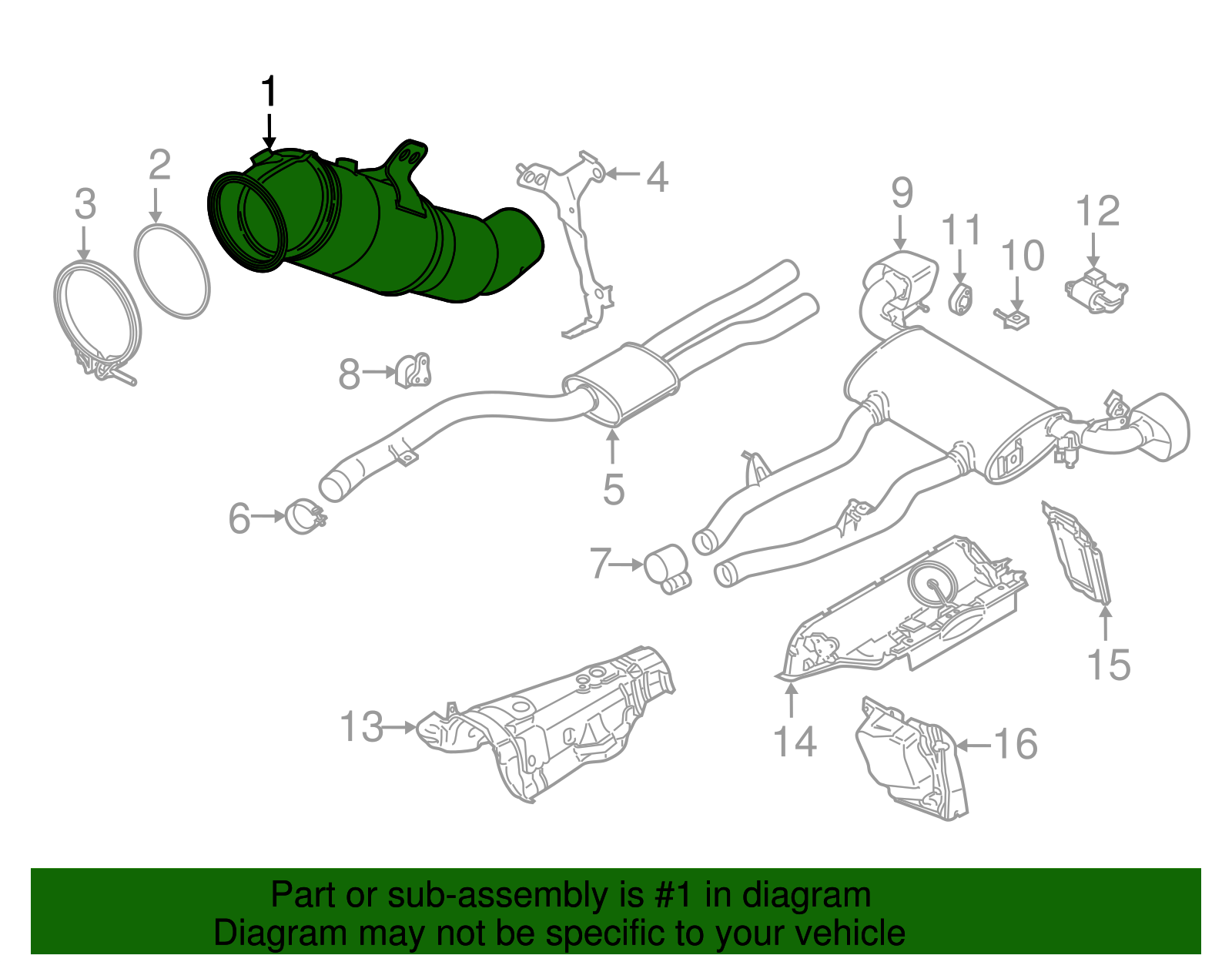 18-32-8-652-180 - 2017-2022 BMW - Catalytic Converter | Buy BMW Parts Now