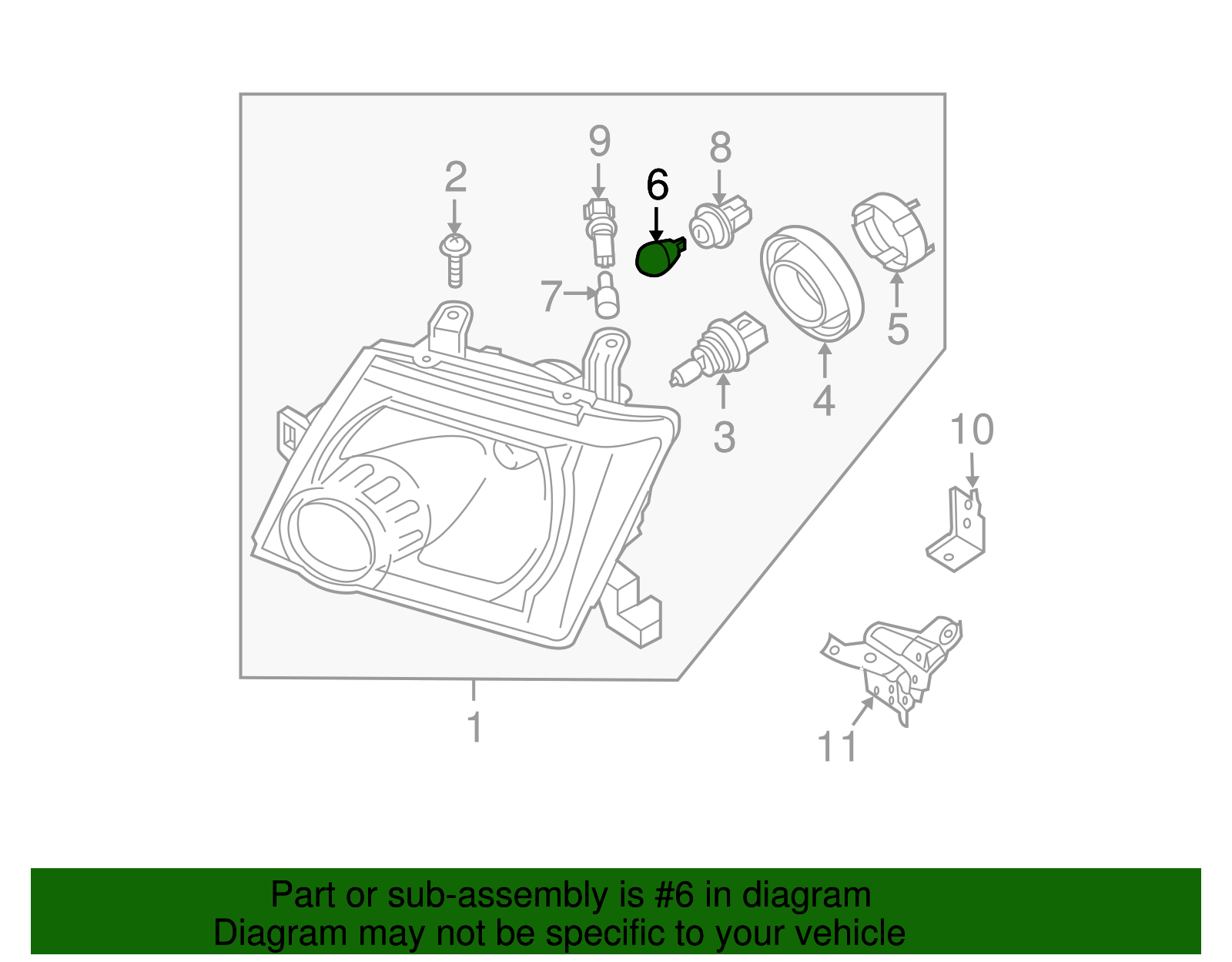 1993-2025 Nissan Signal Lamp Bulb 26717-9B90E | Nissan Parts Central