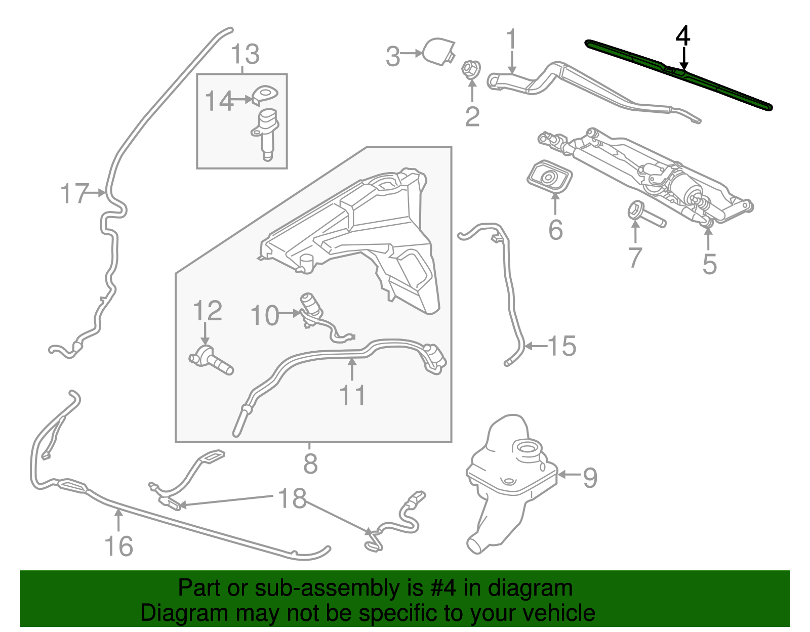 2013-2017 Land Rover 2013-2017 Land Rover - Wiper Blade LR180491 | Land ...