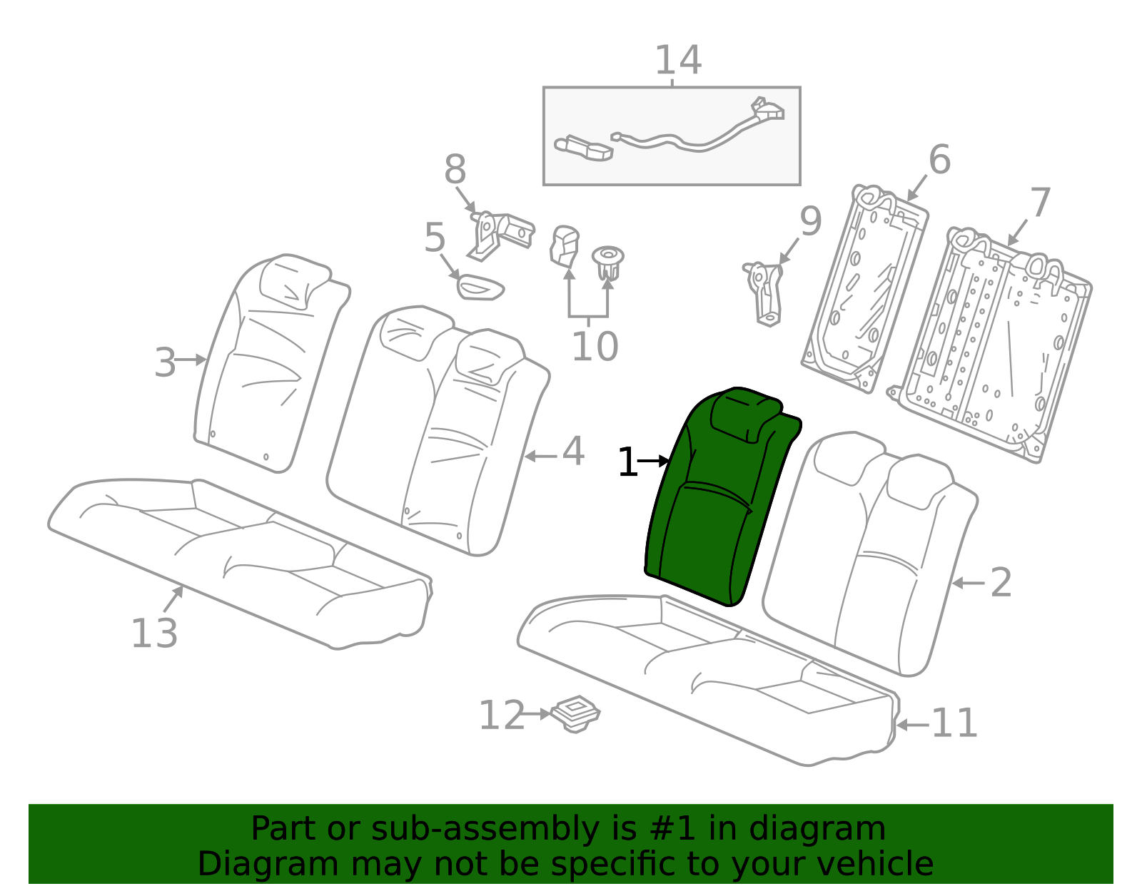 82127-TBG-A41 - Seat Back Pad 2016-2020 Honda Civic | Honda Parts Online