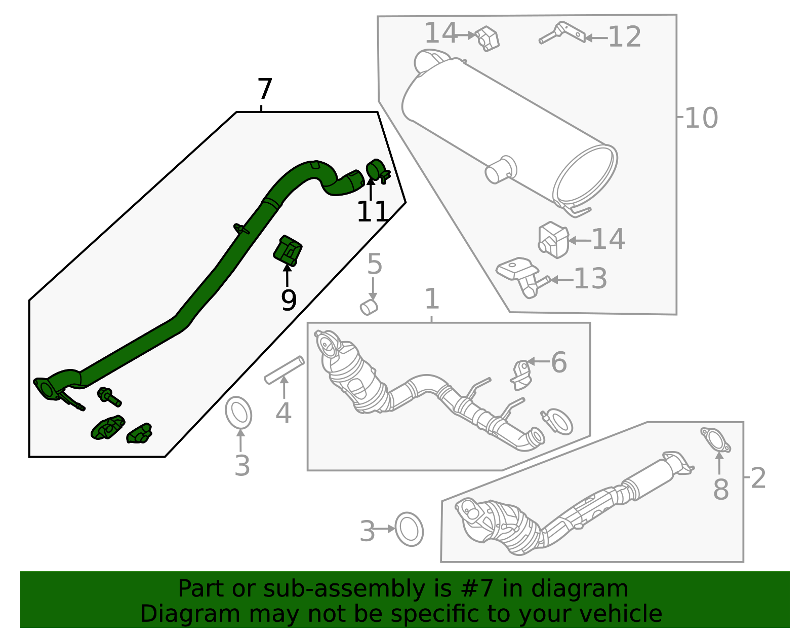 2021-2025 Ford Bronco | Rear Pipe | MB3Z-5A212-L | Walls' Ford Parts