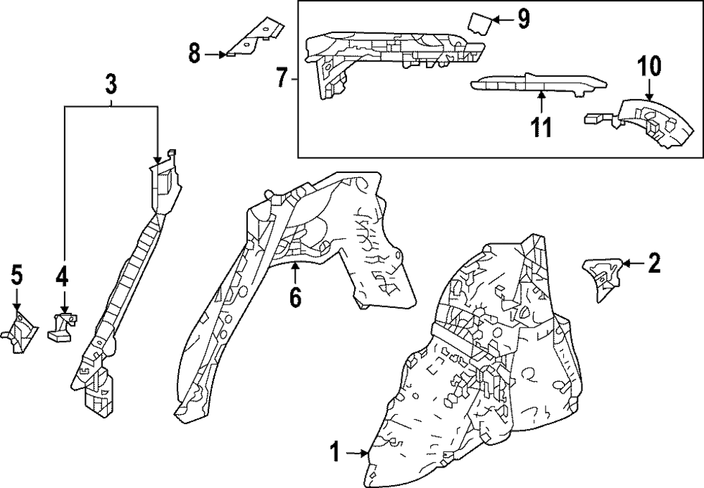 64360-T43-305ZZ - Inner Lock Pillar 2022-2025 Honda Civic | Toronto Honda Parts