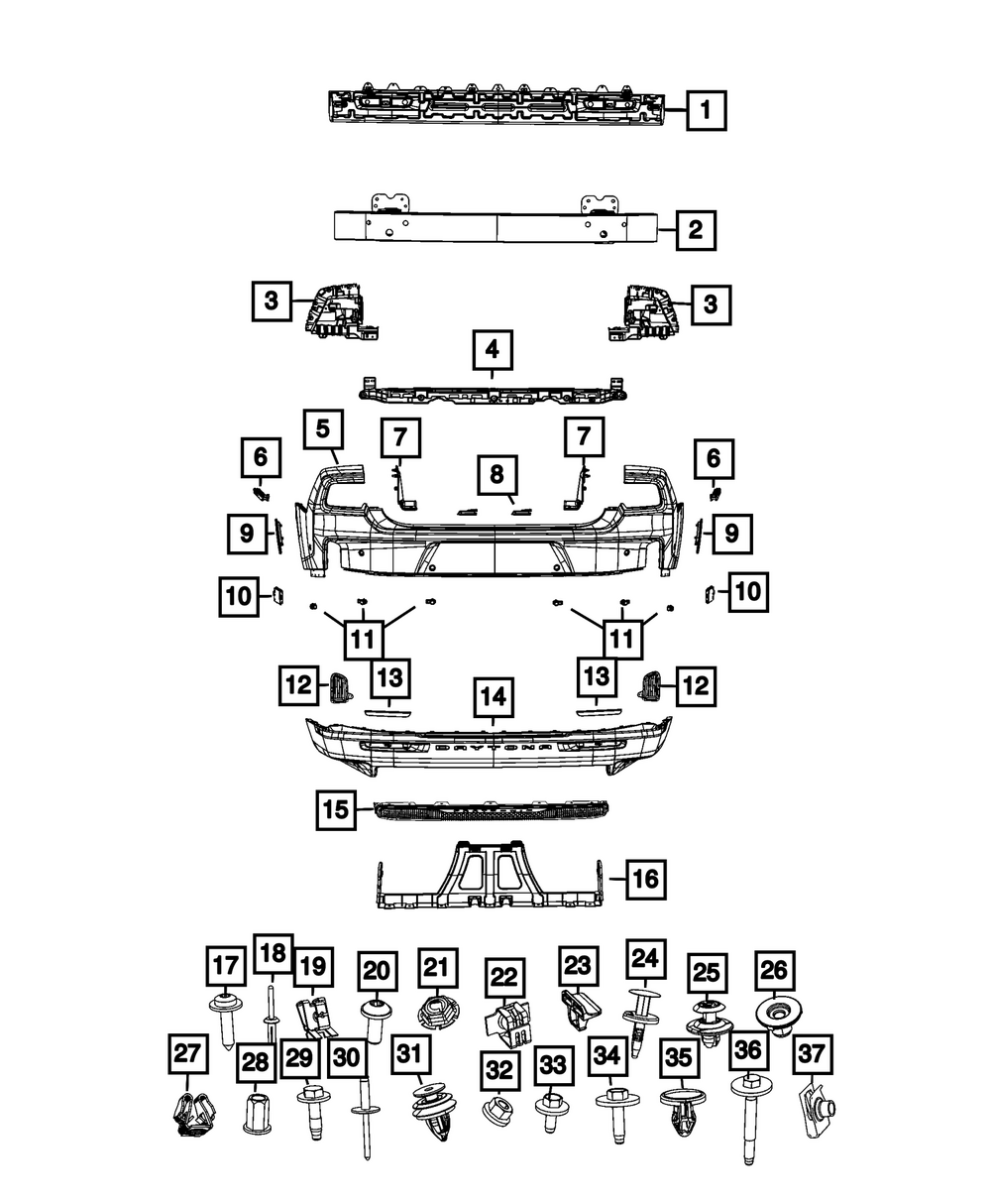 OEM Mopar Rear Lower Fascia For 2024 Dodge Charger Daytona - Part No ...