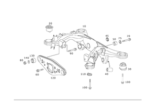 211-351-14-42 - Rubber Bushing For 1994-2012 Mercedes-Benz | Mercedes ...