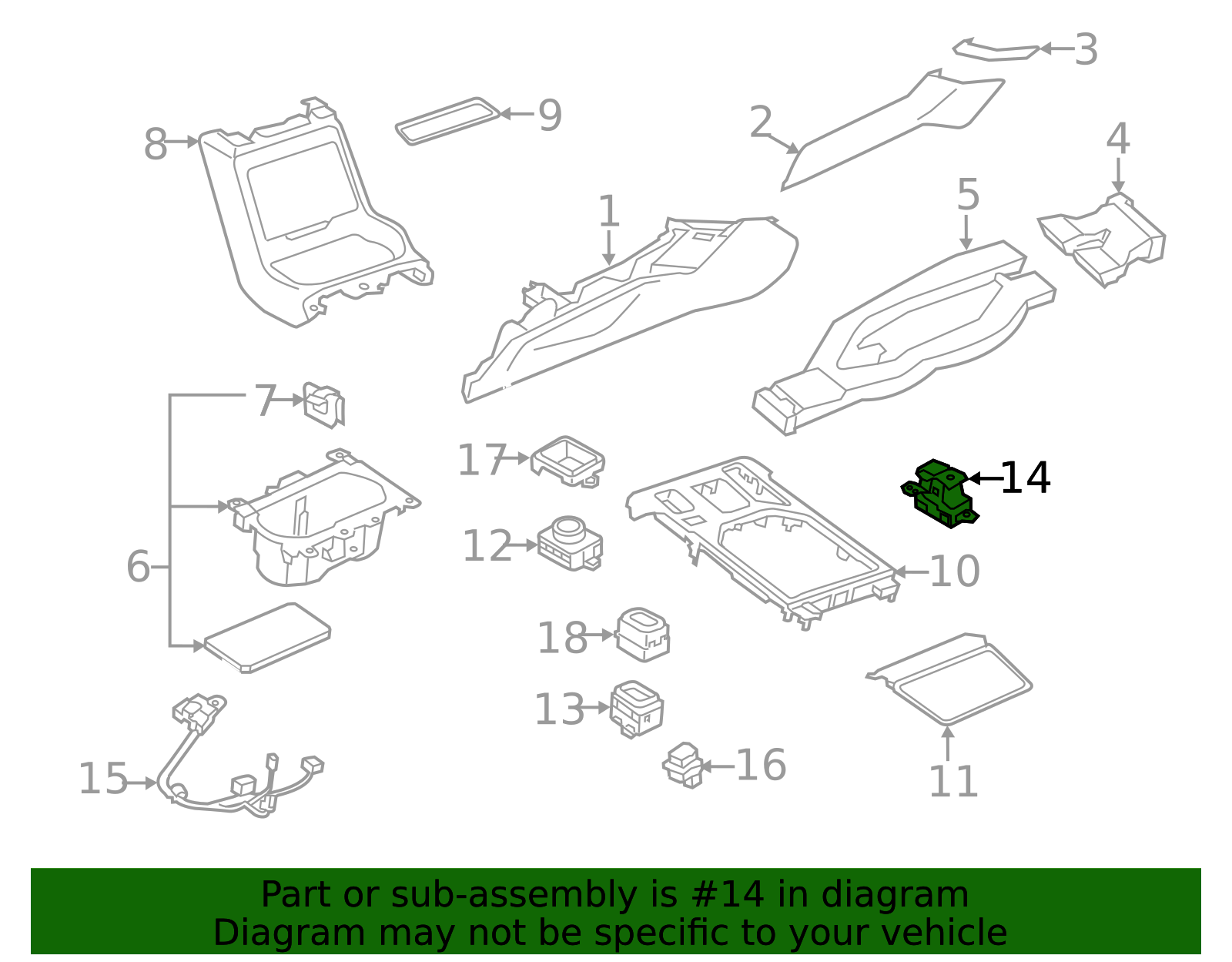 2019-2024 Subaru Forester Switch Assembly Hand Black Epb 83321SJ101 ...