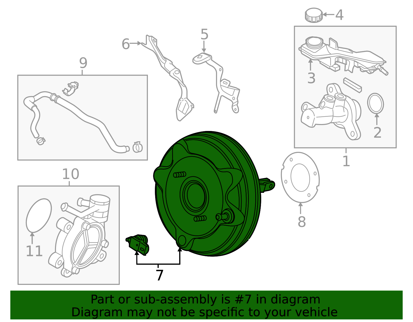 OEM Power Brake Booster - Brake Assist Replacement for Toyota ...