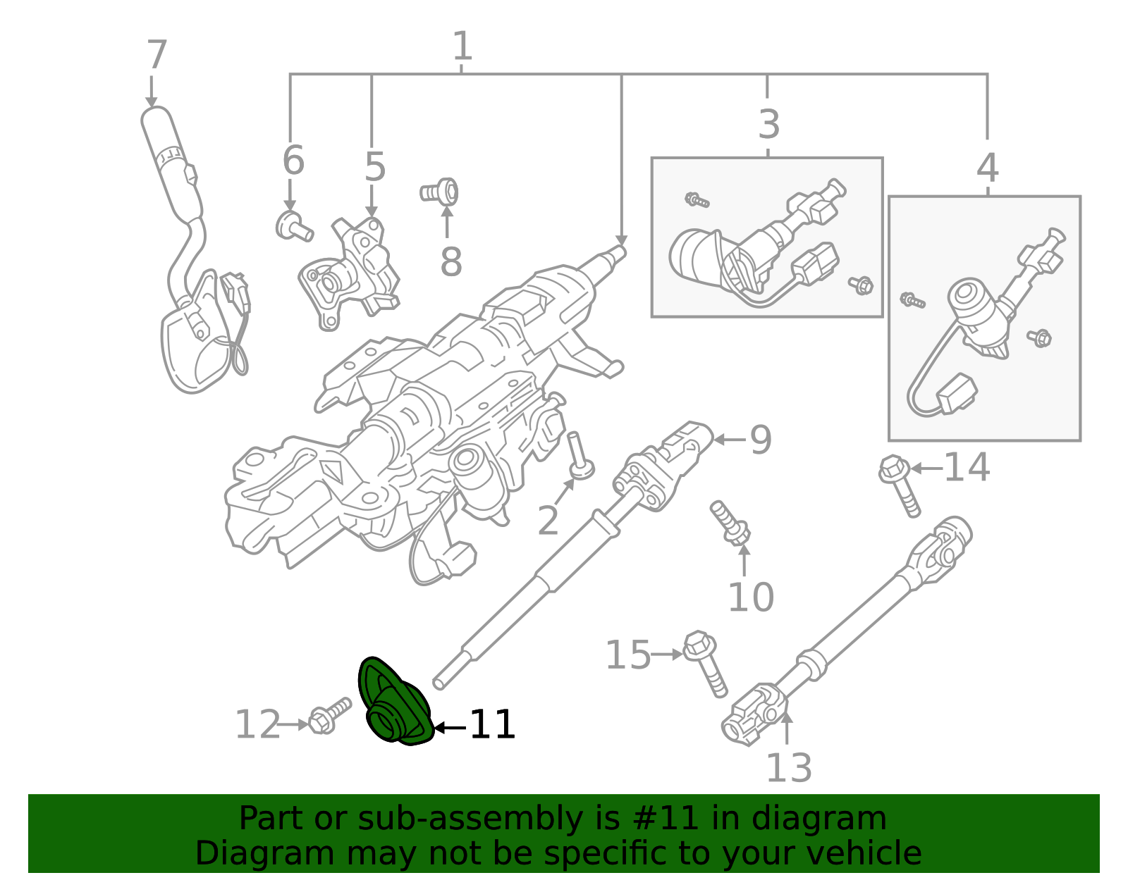 LC3Z-3D677-A - High-Quality Steering Coupling Boot for 2019-2022 Ford ...