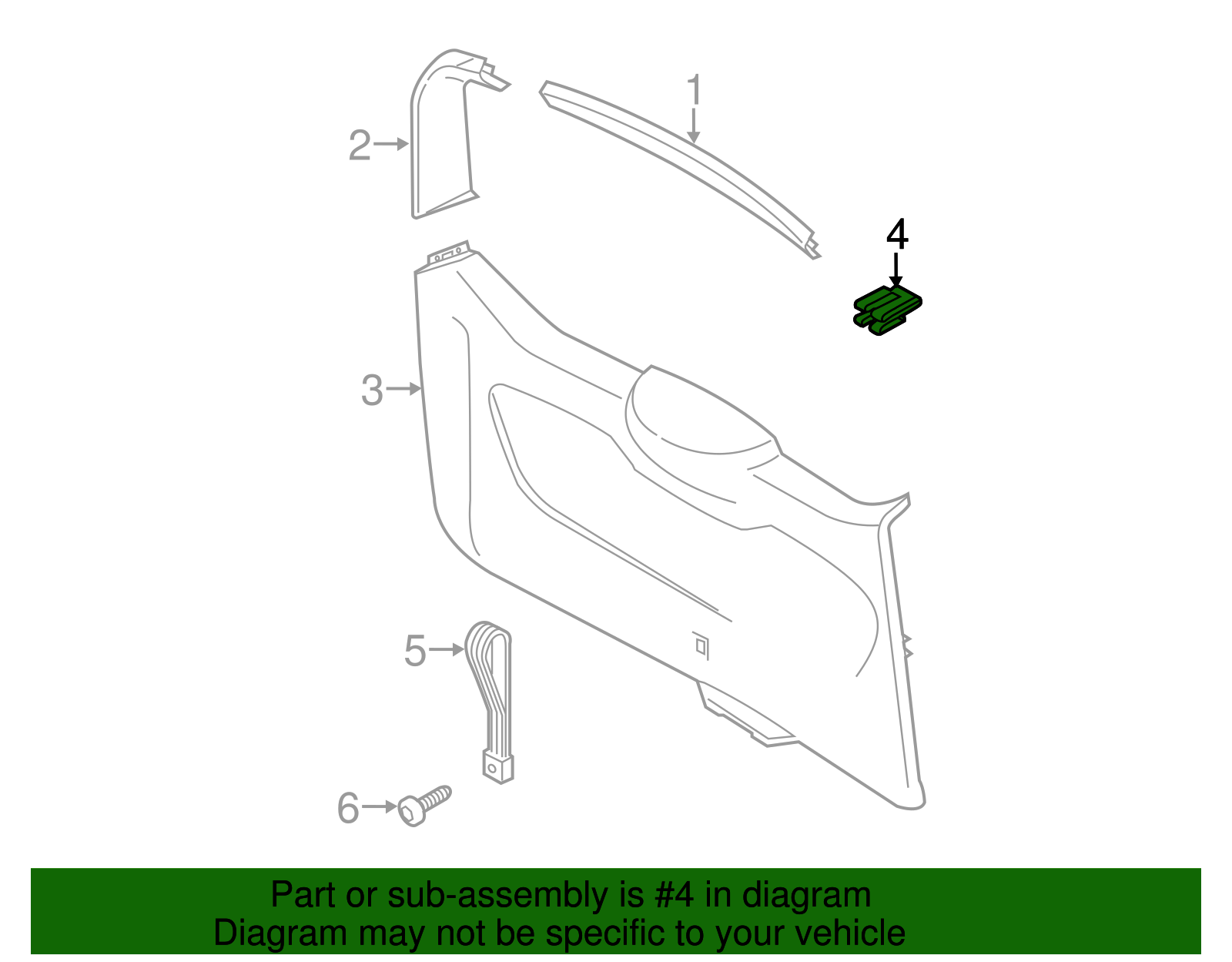 2014-2023 Ford Transit Connect Upper Trim Retainer W712474-S300 ...