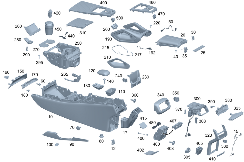 167-680-86-11 - Repair Kit, Armrest 2020-2025 Mercedes-Benz | Mercedes ...