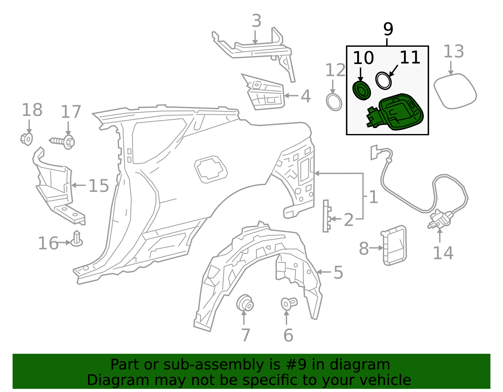 2018-2025 Lexus Fuel Filler Door 77305-11023 | OEM Parts Online