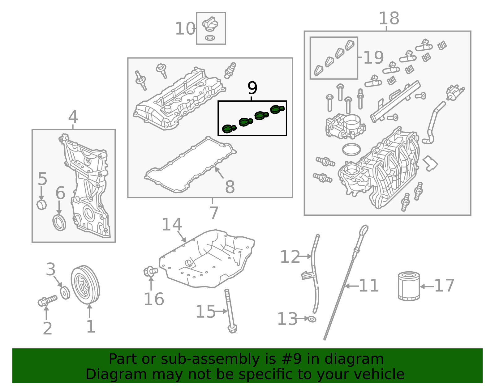 2013-2021 Mopar Valve Cover Seal 05047439AB | Mopar Parts Canada