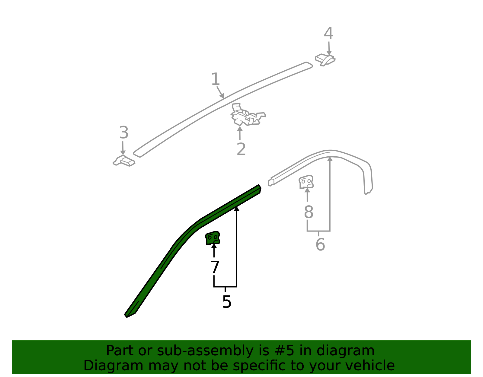 2002-2005 Hyundai Sonata Drip Molding 82860-3D000 | OEM Parts Quick