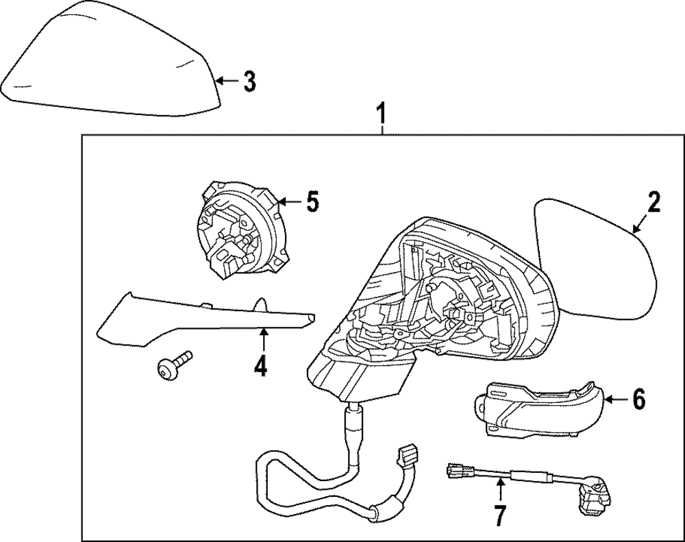 87940-0E914 - Mirror Assembly 2021-2022 Lexus | Lexus Parts Outlet