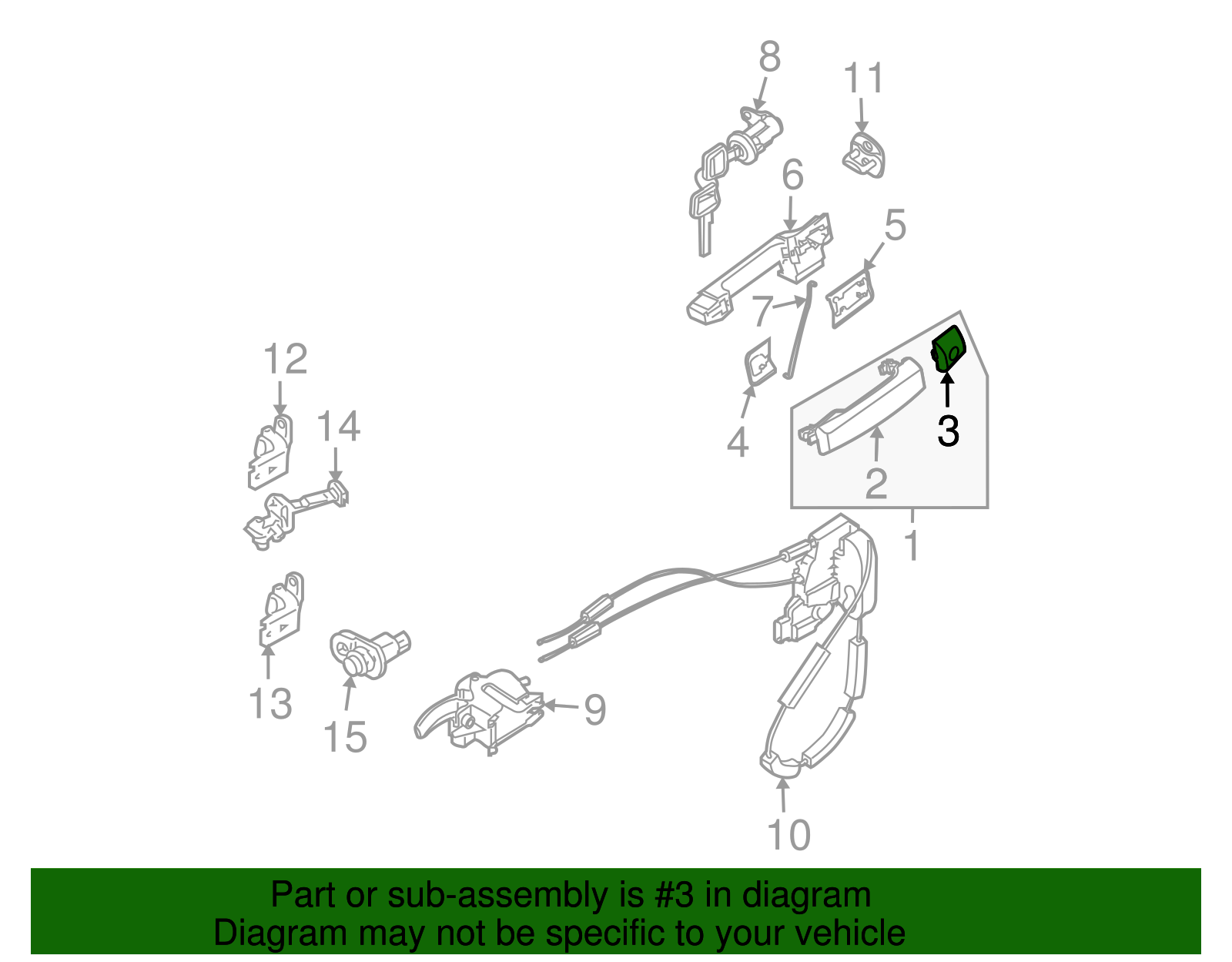 80646-1PA0A - 2012-2021 Nissan - Grip Escutcheon | Anicra Nissan Parts