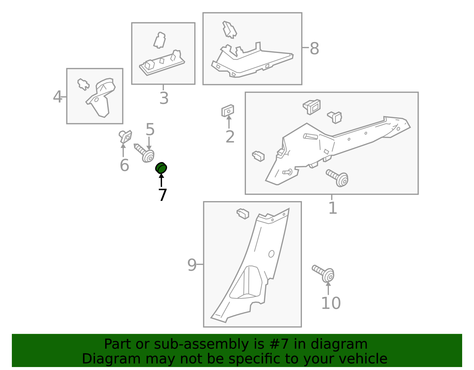 2012-2018 Ford Focus Pillar Trim Plug CV6Z-58672A40-BA | OEM Parts Online