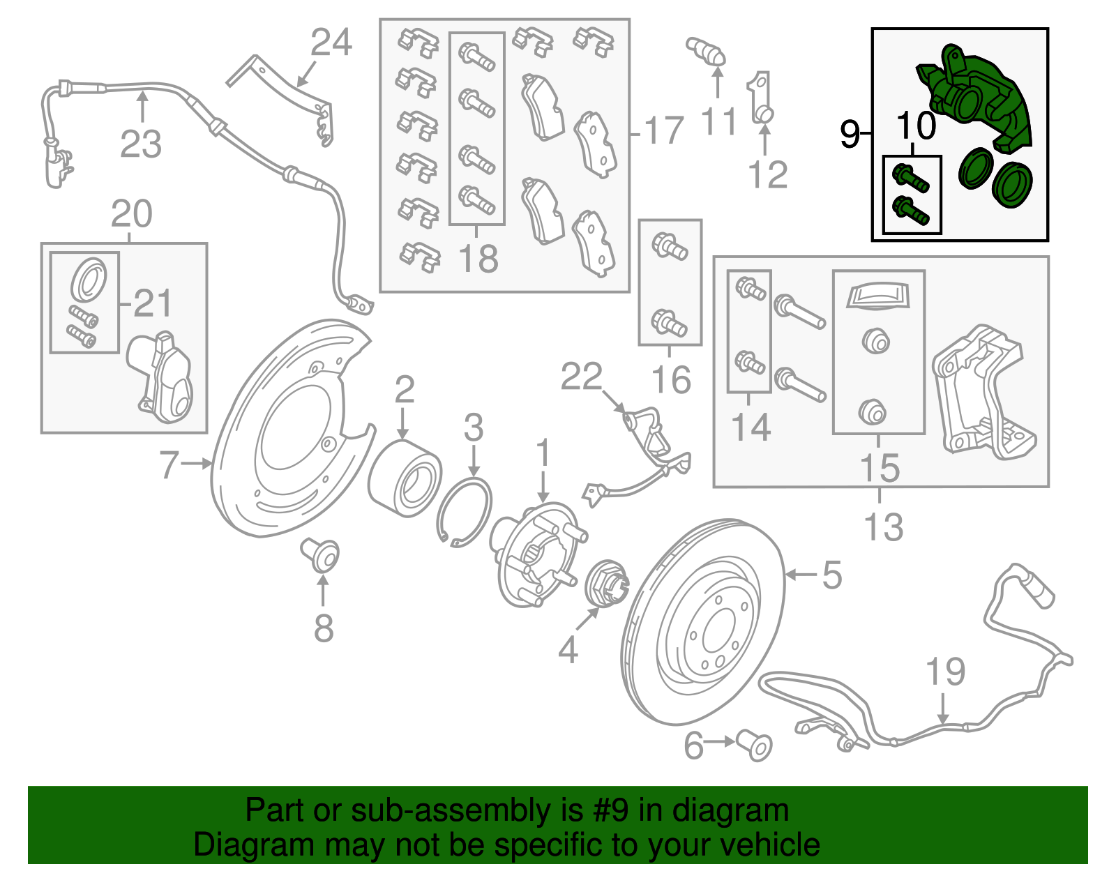 2014-2018 Land Rover Caliper Assembly LR050775 | OEM Parts Online