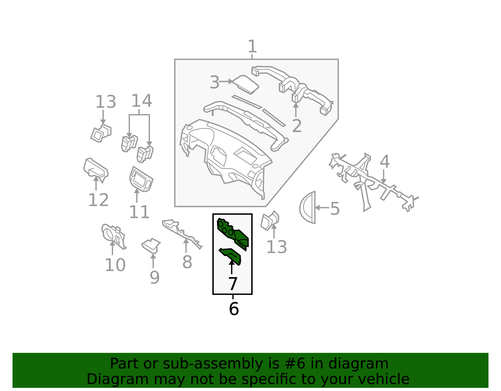 2006-2011 Hyundai Accent Center Panel 84730-1E000-QS | MotorMotor