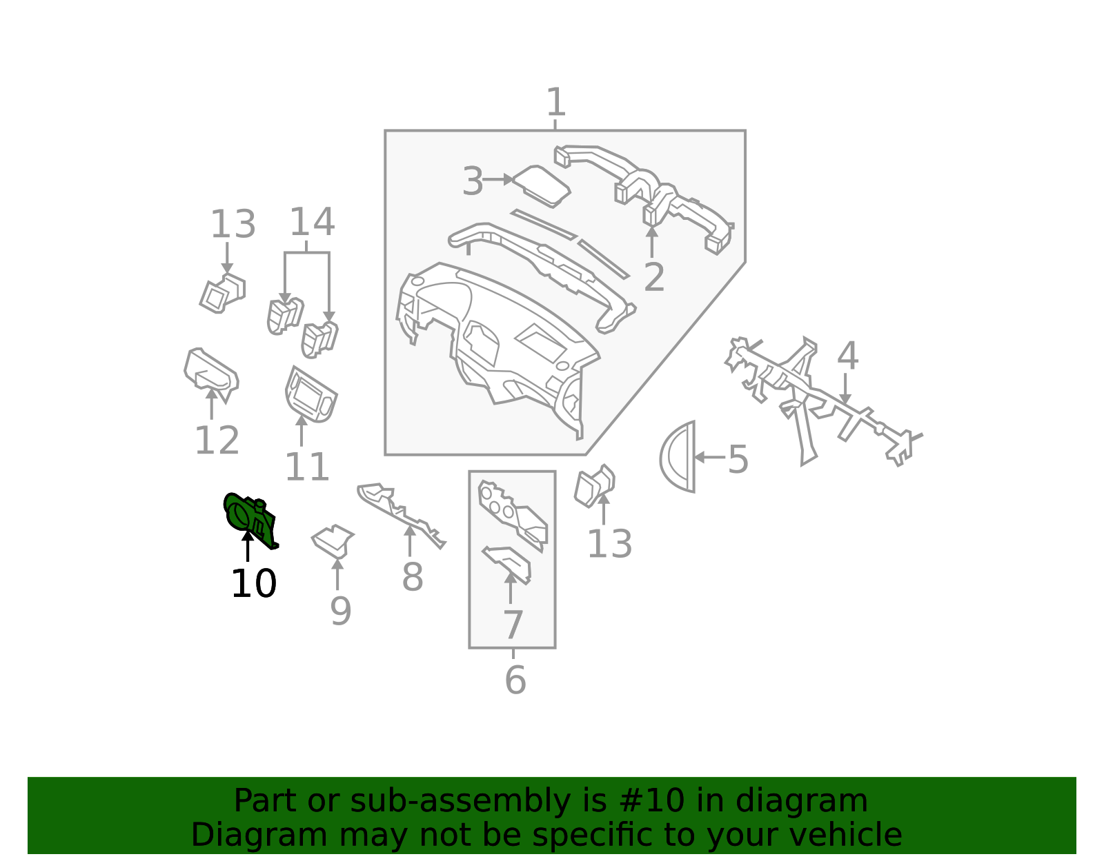 2006-2011 Hyundai Accent Switch Bezel 93701-1E100-QS | MotorMotor