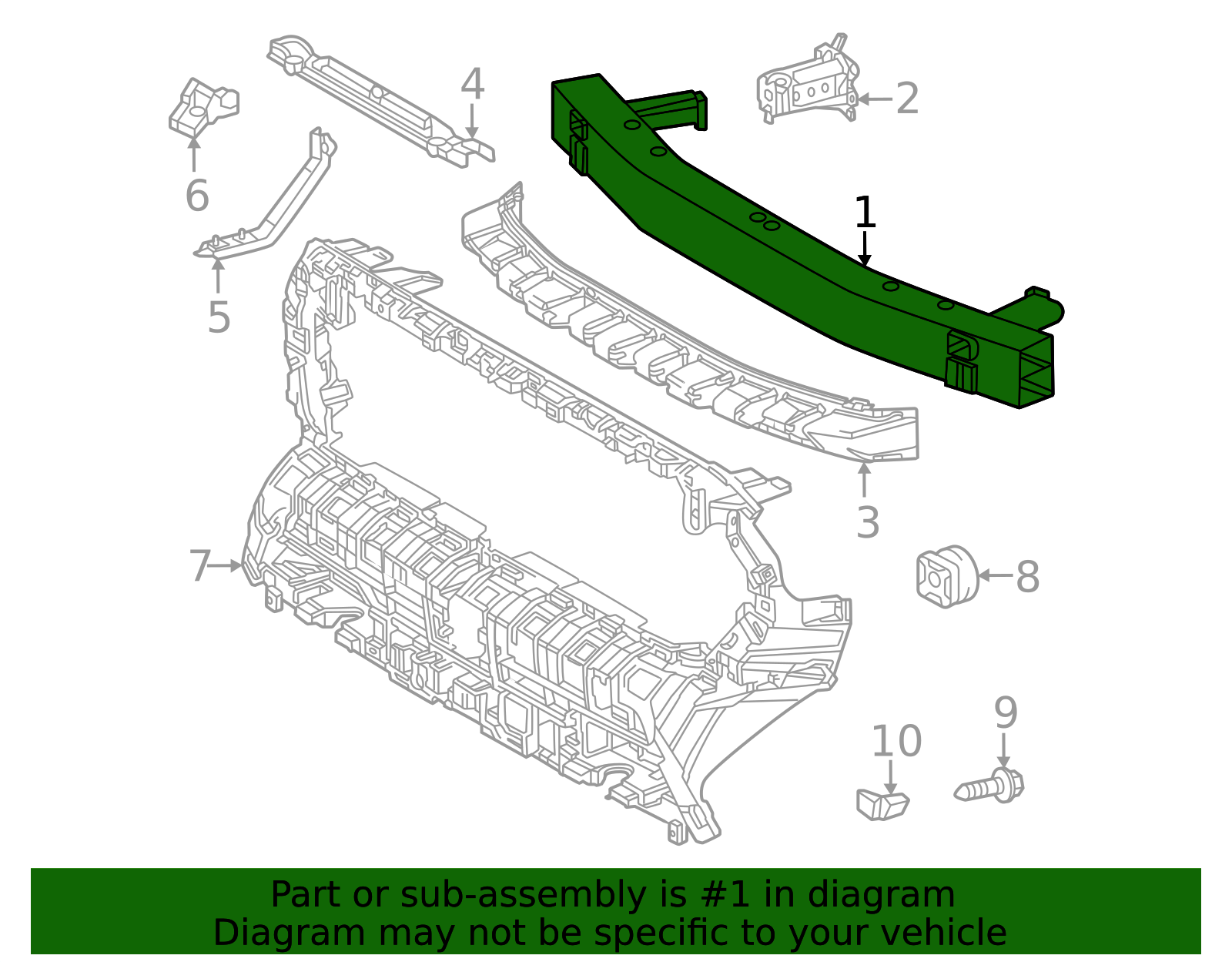 2024-2025 Toyota Tacoma Impact Bar 52021-04050 | MotorMotor