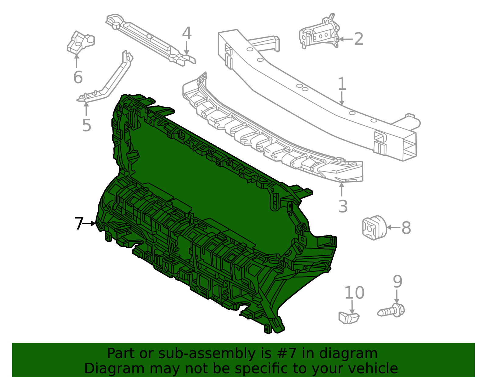 53112-AK010 - Bumper Cover Support Rail - 2024-2026 Toyota Tacoma | OEM ...