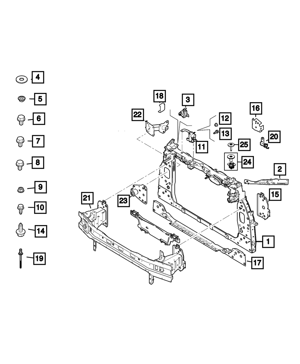 Frame Rail Bracket, Right for 2023-2025 Dodge Hornet | OEM Mopar ...