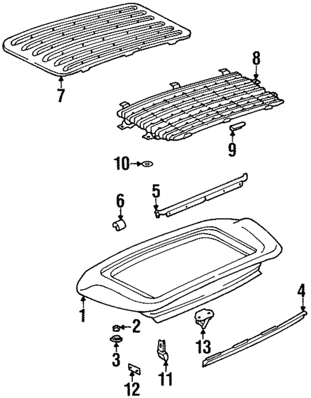 1996-1997 Porsche 911 Vent Grille 993-512-501-00-70K | Gaudin Porsche Parts